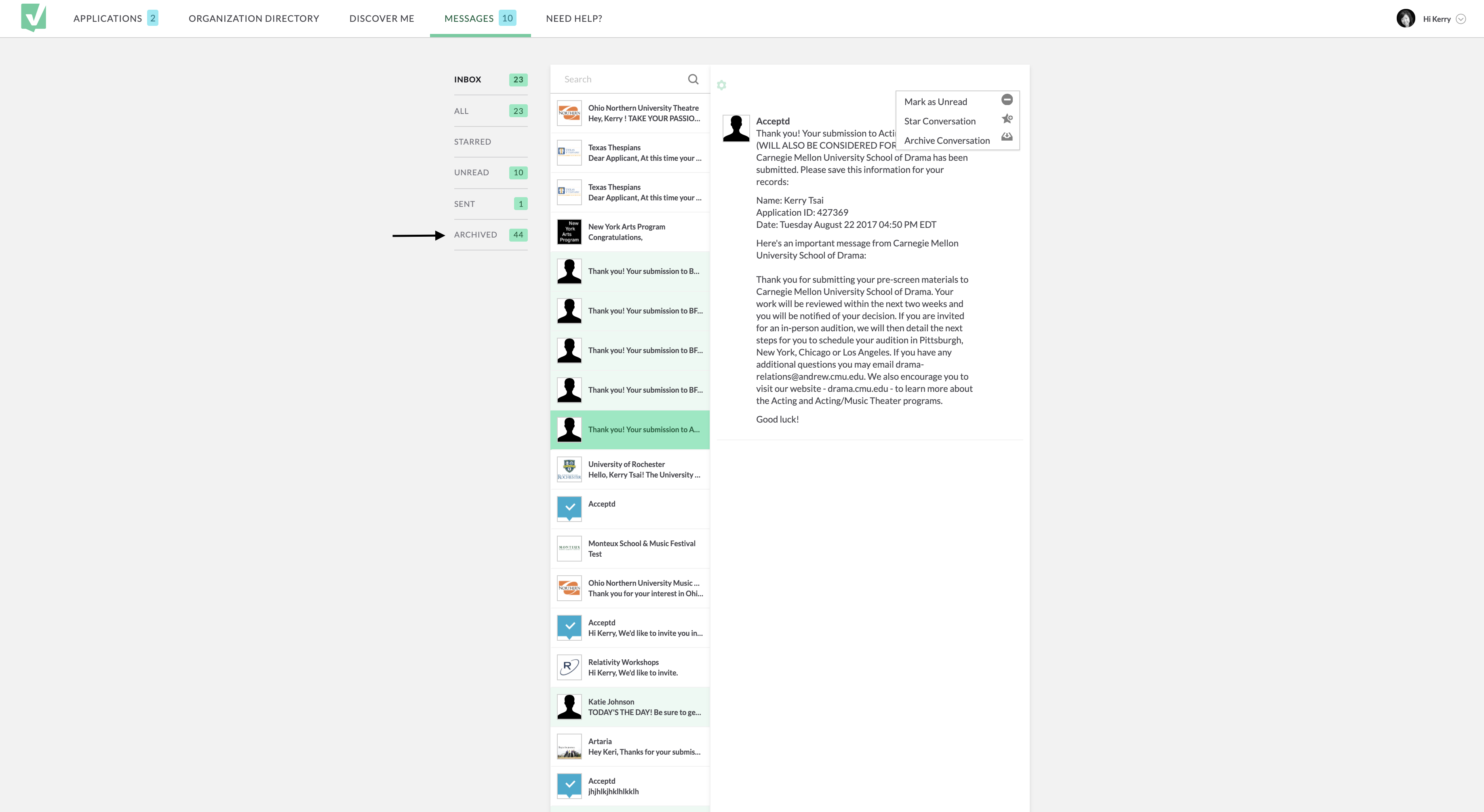 After I have receive and read a message, how can I delete it? – Acceptd - Support